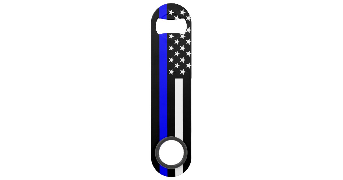 The American Thin Blue Line Symbol Speed Bottle Opener | Zazzle