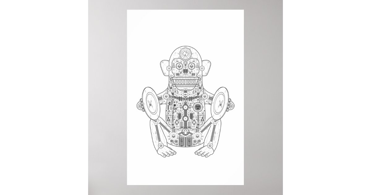 The Anatomy of Jolly Chimp Poster | Zazzle