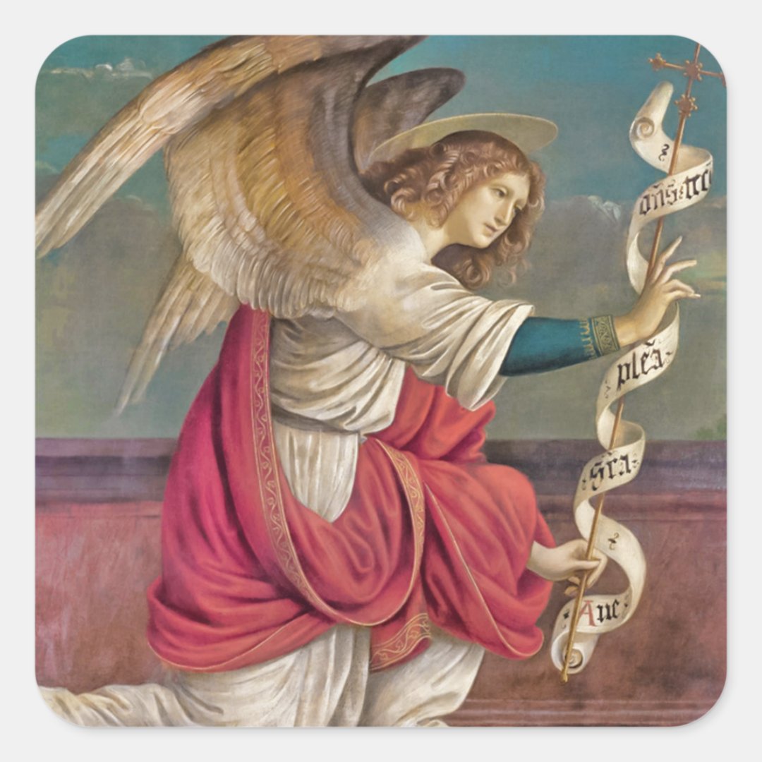 The Angel Gabriel Square Sticker | Zazzle