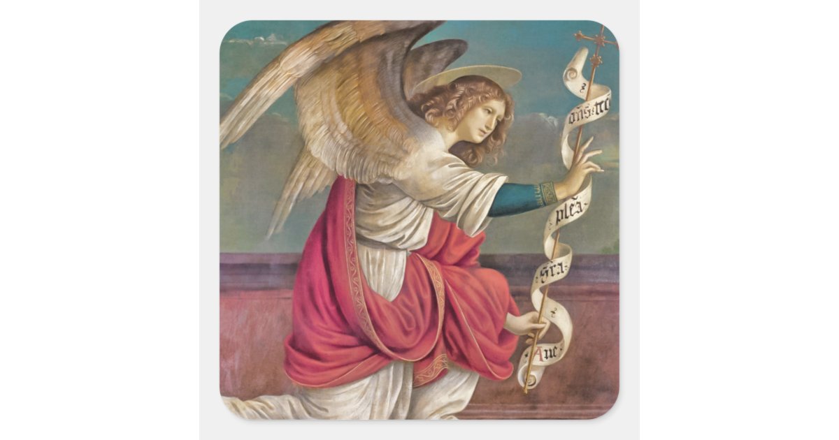 The Angel Gabriel Square Sticker | Zazzle