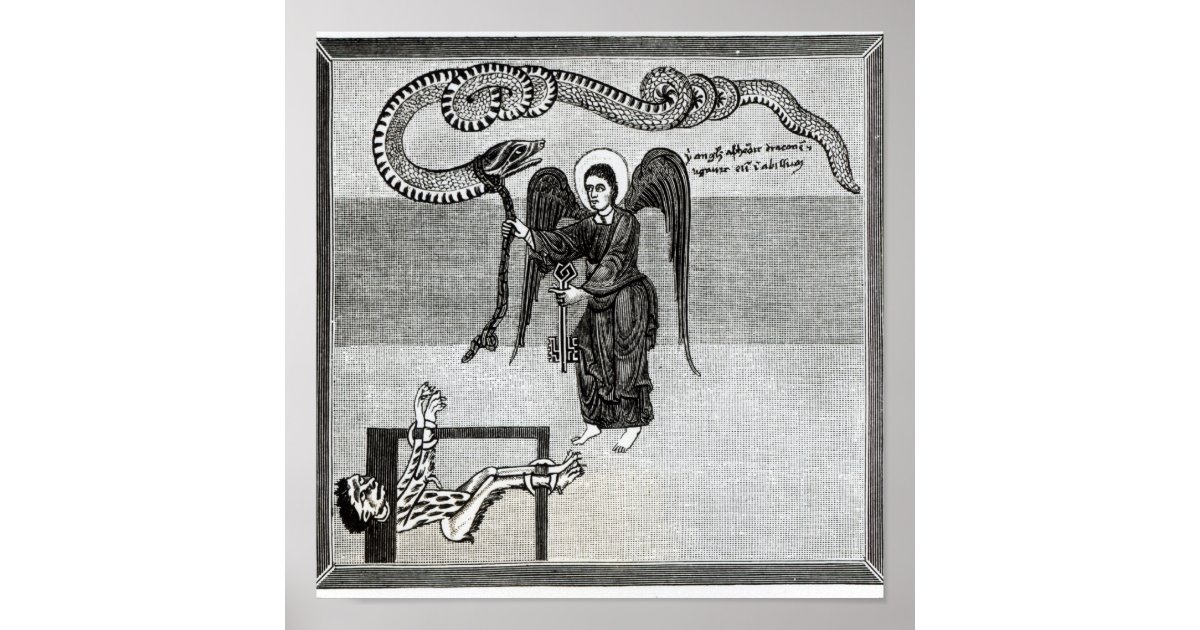 The Angel, holding the Keys of Hell Poster | Zazzle