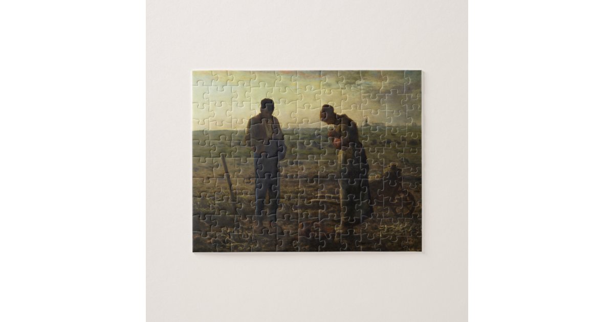 The Angelus by Jean-François Millet Jigsaw Puzzle | Zazzle