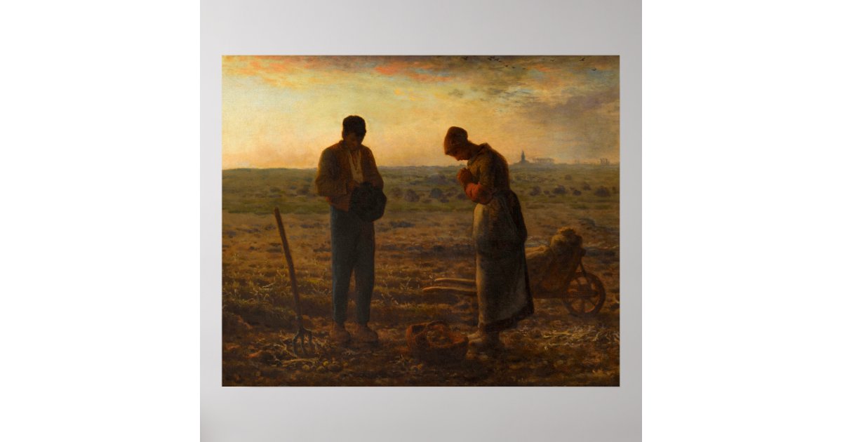 The Angelus by Jean-Francois Millet Poster | Zazzle