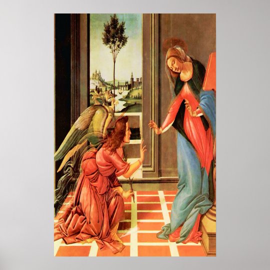 The Annunciation Our Lady & Angel Gabriel Poster | Zazzle.com