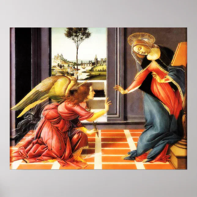 The Annunciation Virgin Mary Angel Gabriel Poster | Zazzle