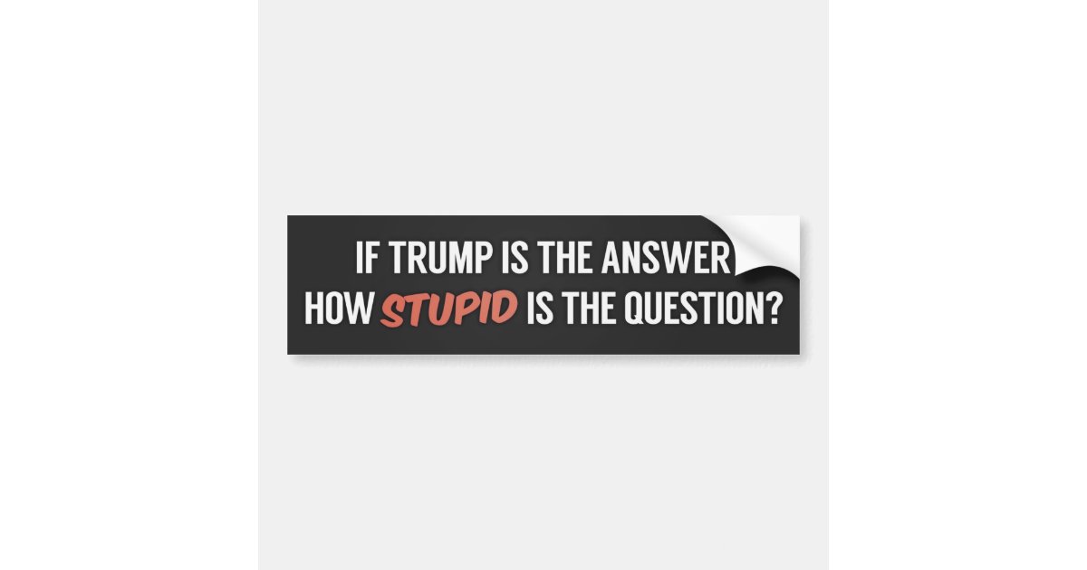 The Anti-Trump 2020 Bumper Sticker | Zazzle