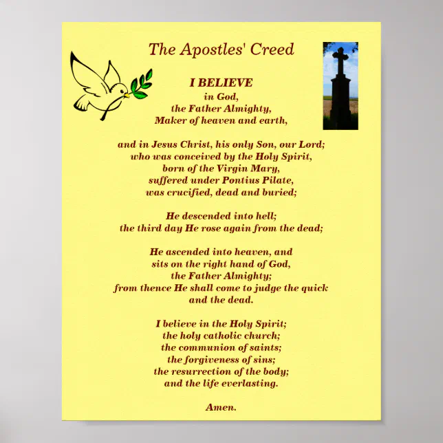 The Apostles' Creed Poster | Zazzle