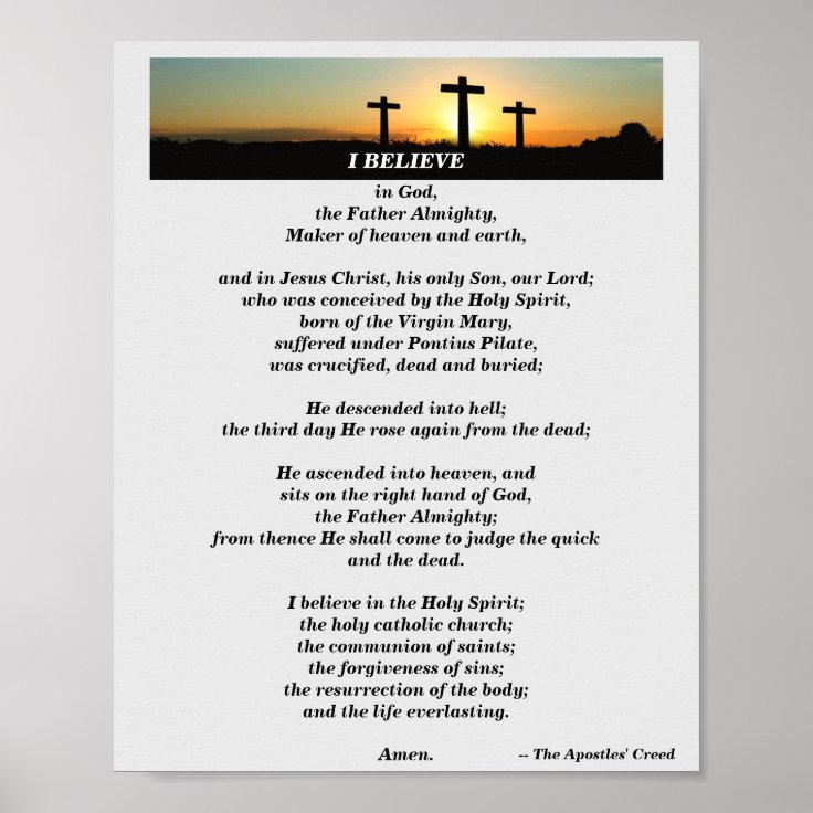 The Apostles' Creed Poster | Zazzle