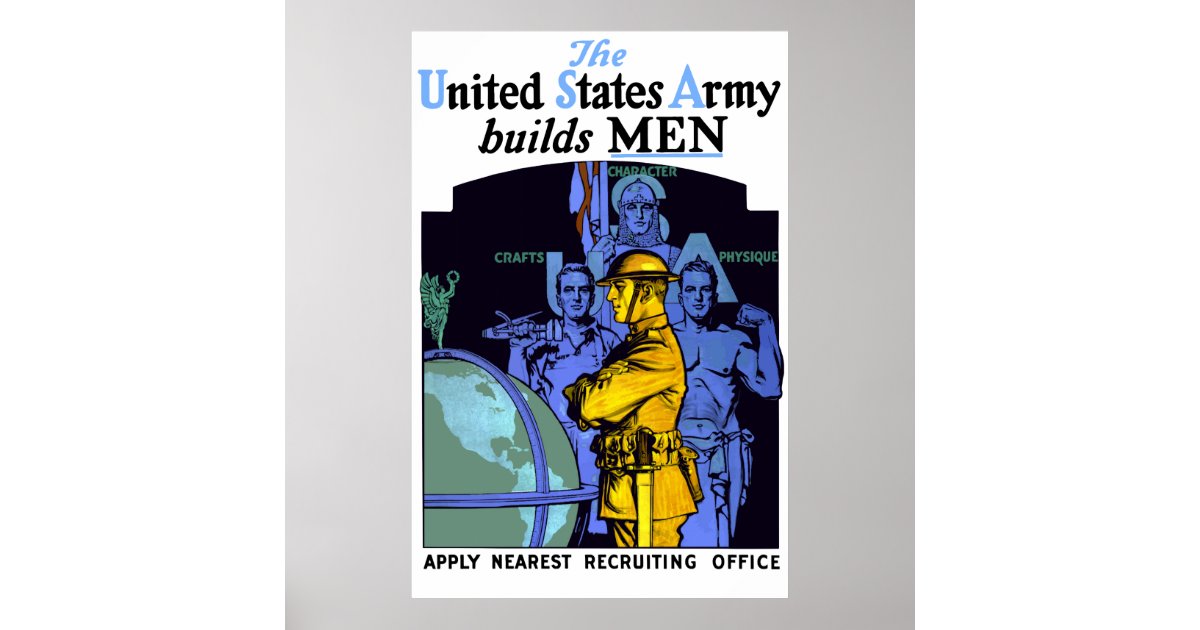 The Army Builds Men Poster | Zazzle