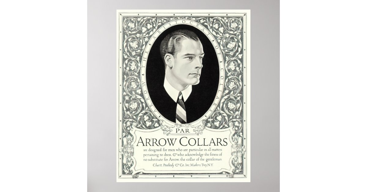The Arrow Collar Man Vintage Fashion Ad Poster | Zazzle
