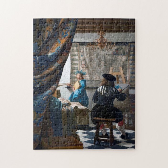 The Art of Painting, Johannes Vermeer, 1666-1667 Jigsaw Puzzle | Zazzle.com