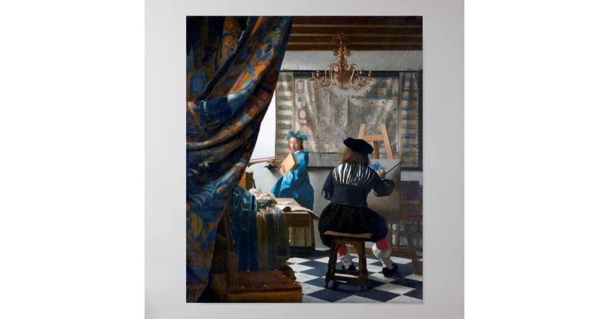 The Art of Painting, Johannes Vermeer, 1666-1667 Poster | Zazzle