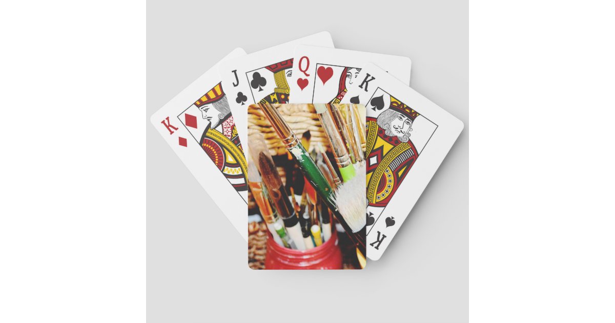 The Artist Playing Cards | Zazzle
