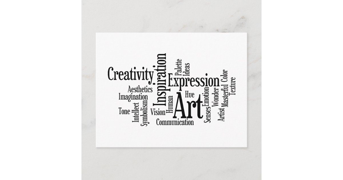 The Artistic Process Creative Artist Art Student's Postcard | Zazzle