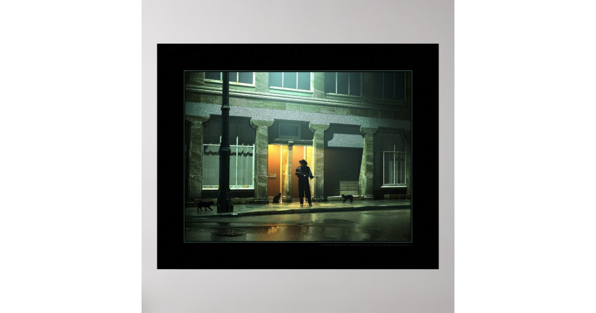 The assassin and his cats poster | Zazzle