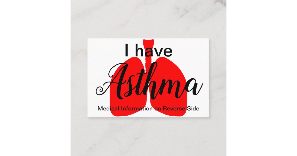 The Asthma Medical ID Wallet Card | Zazzle