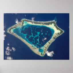 The Atafu atoll in Tokelau Poster | Zazzle