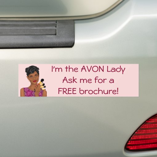 The Avon Lady, Beauty Model, African American Bumper Sticker | Zazzle