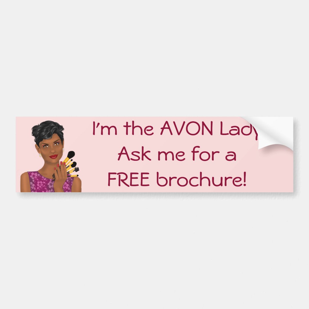 The Avon Lady, Beauty Model, African American Bumper Sticker | Zazzle
