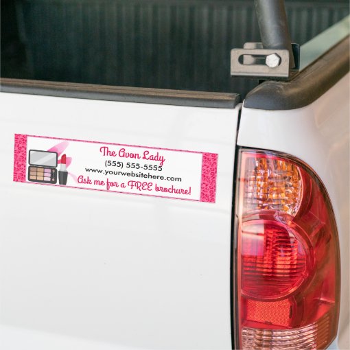 The Avon Lady, Pink Leopard Cosmetics Bumper Sticker | Zazzle