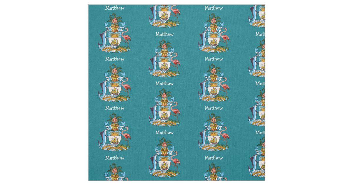 The Bahama Coat Of Arms Emblem Personalized Fabric | Zazzle