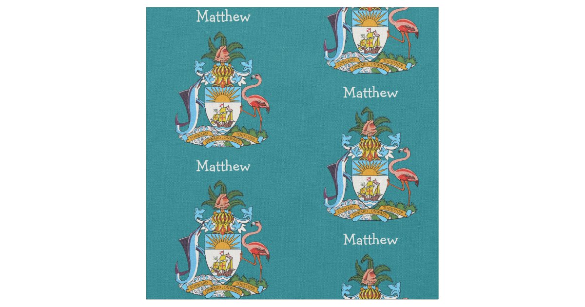 The Bahama Coat Of Arms Emblem Personalized Fabric | Zazzle