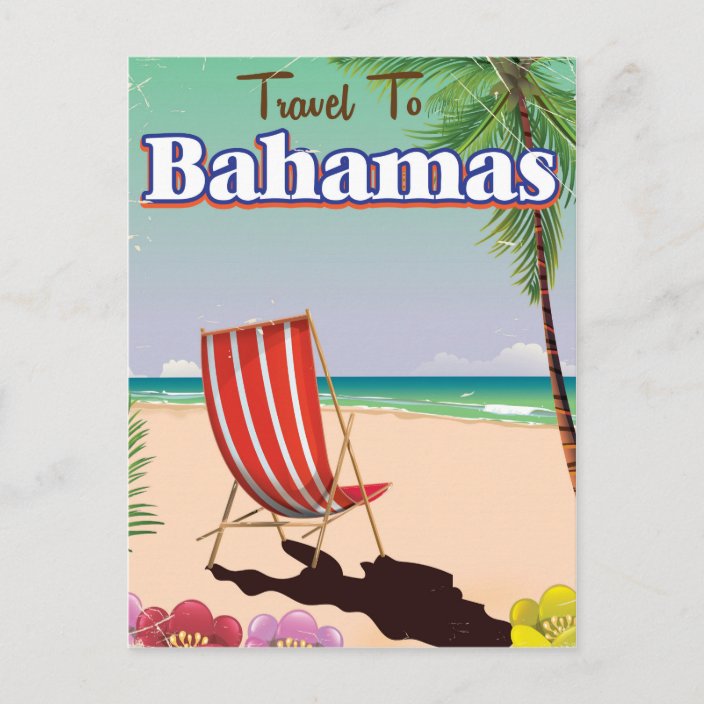 The Bahamas Classic vintage travel poster Postcard | Zazzle.com