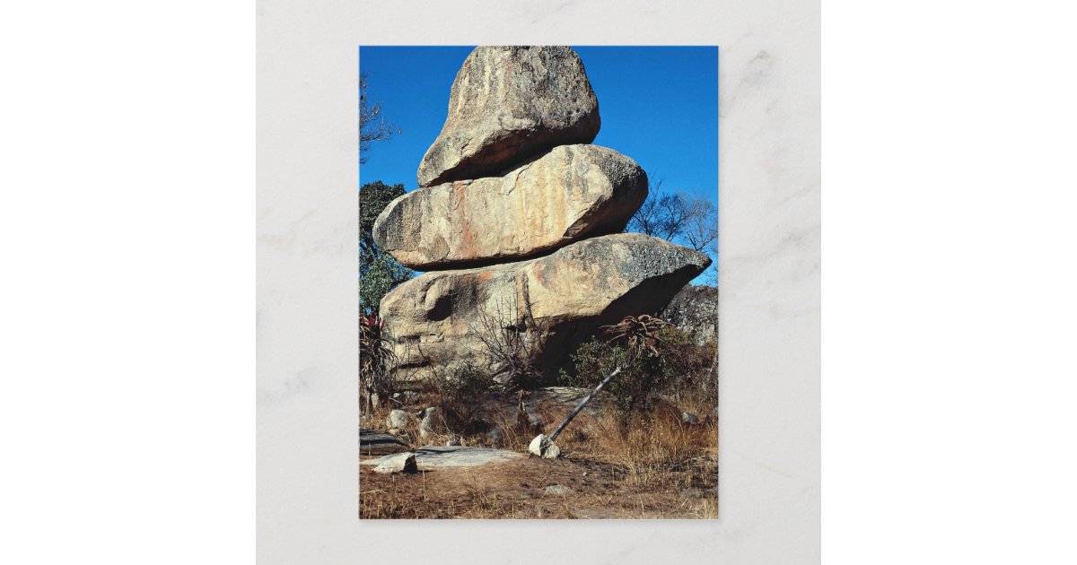 The Balancing Rocks, Harare, Zimbabwe rock formati Postcard | Zazzle