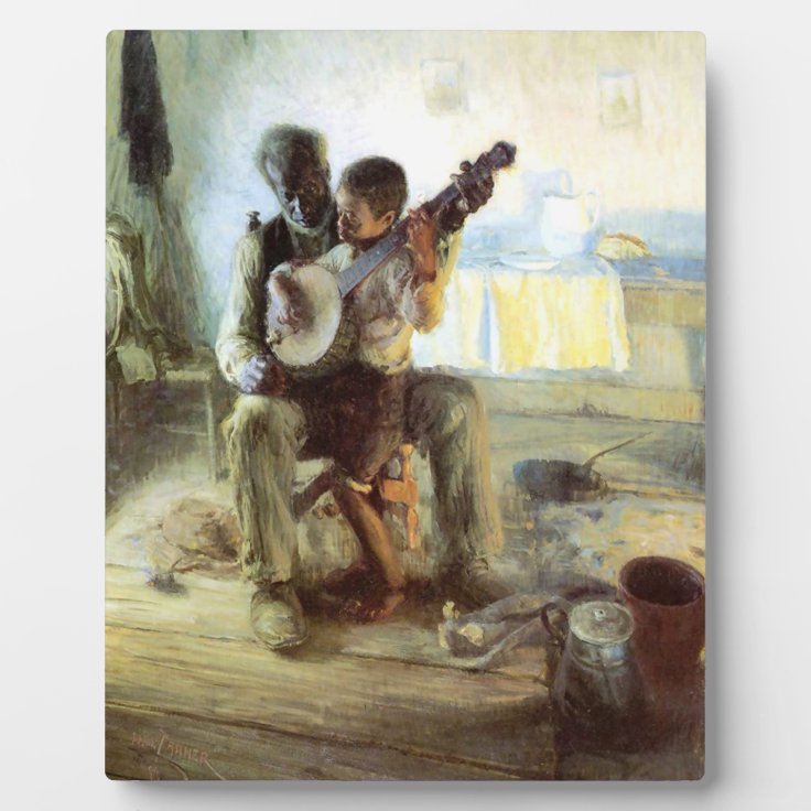 The Banjo Lesson By Henry Ossawa Tanner Plaque | Zazzle