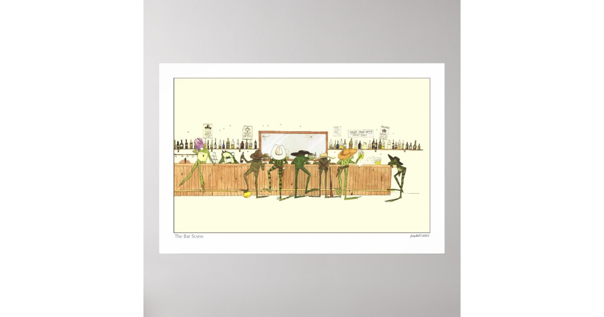 The Bar Scene Poster | Zazzle