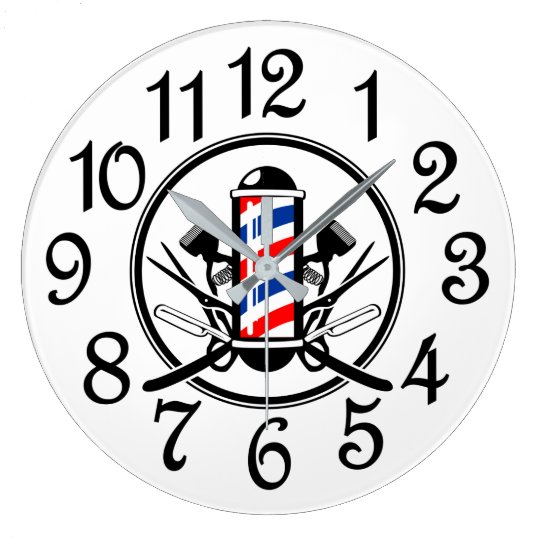 The Barber Shop Large Clock | Zazzle.com