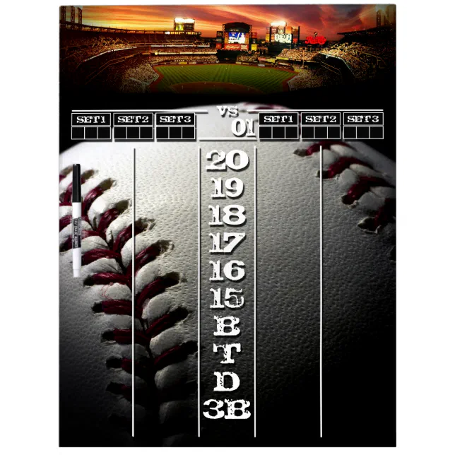 The Baseball Fan's Scoreboard For Dart Players Dry-Erase Board | Zazzle