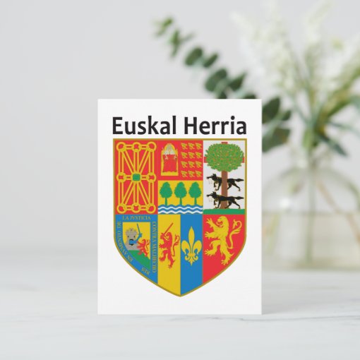 The Basque Country (Euskal Herria) coat of arms, Postcard | Zazzle