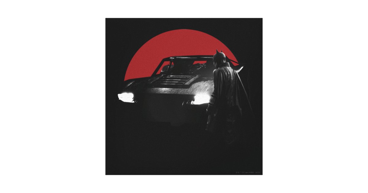 The Batman & Batmobile Graphic Canvas Print | Zazzle