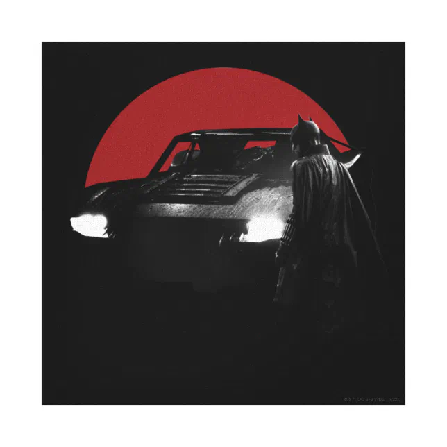 The Batman & Batmobile Graphic Canvas Print | Zazzle