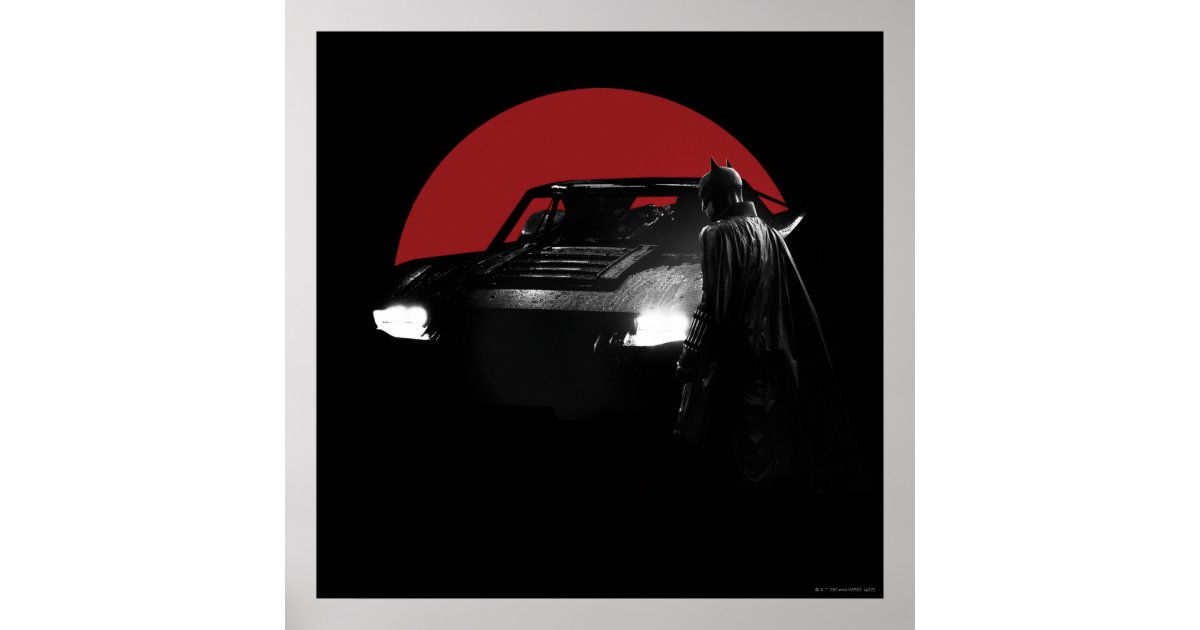 The Batman & Batmobile Graphic Poster | Zazzle