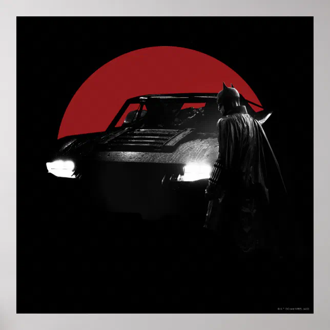 The Batman & Batmobile Graphic Poster | Zazzle