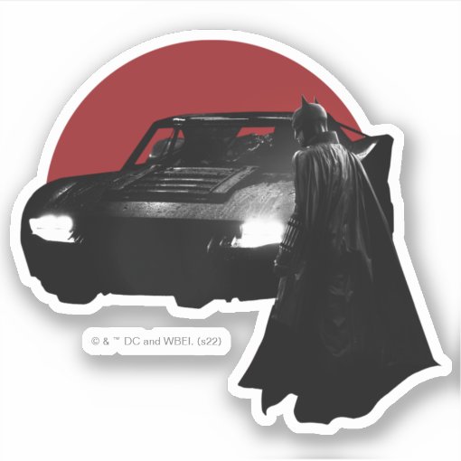 The Batman & Batmobile Graphic Sticker | Zazzle