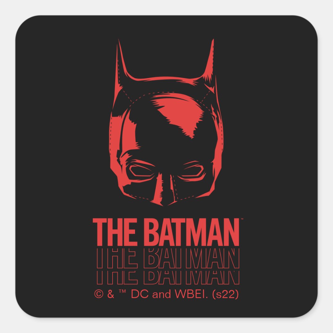 The Batman Cowl Logo Square Sticker | Zazzle