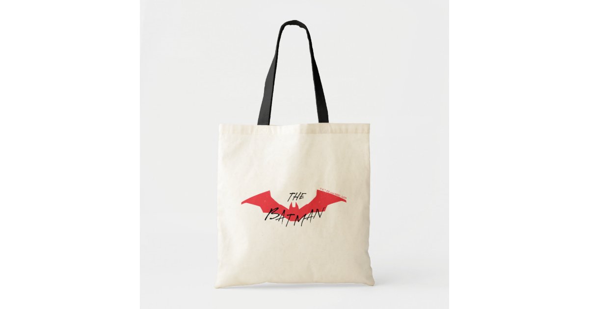 The Batman Handwritten Bat Logo Tote Bag | Zazzle