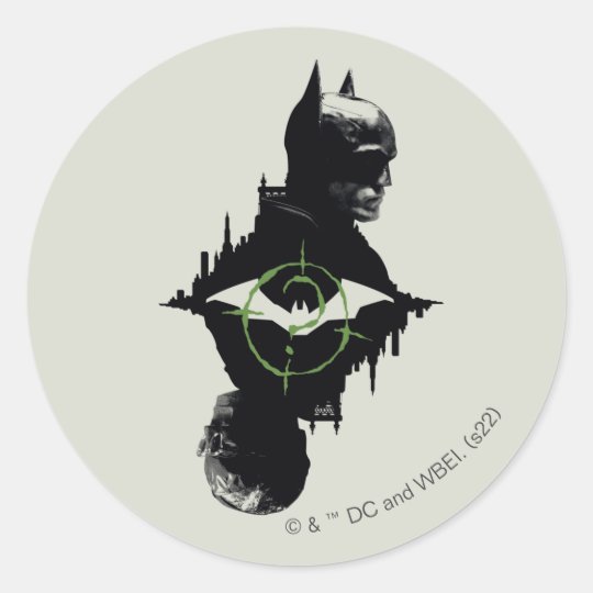 The Batman & The Riddler Dual Character Graphic Classic Round Sticker ...