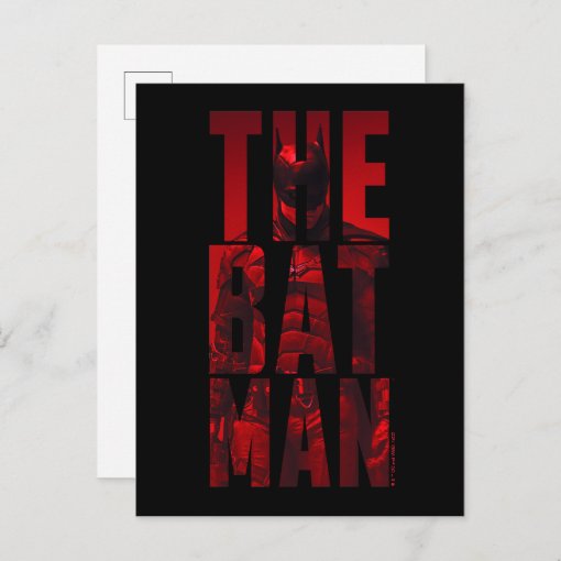 The Batman Typography Cutout Postcard | Zazzle