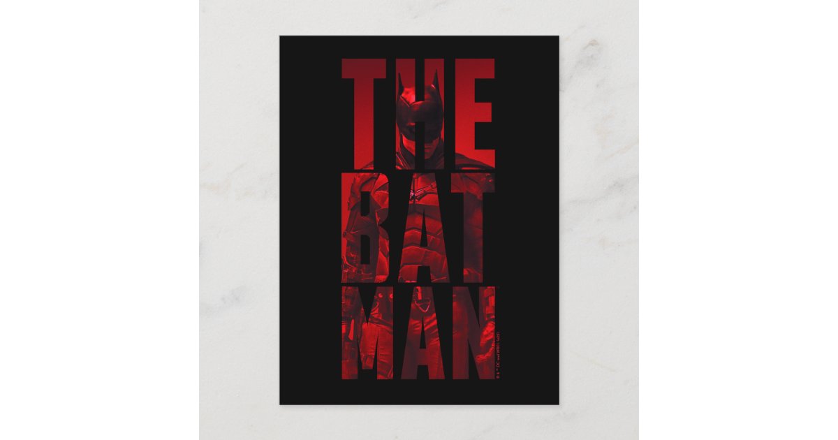 The Batman Typography Cutout Postcard | Zazzle