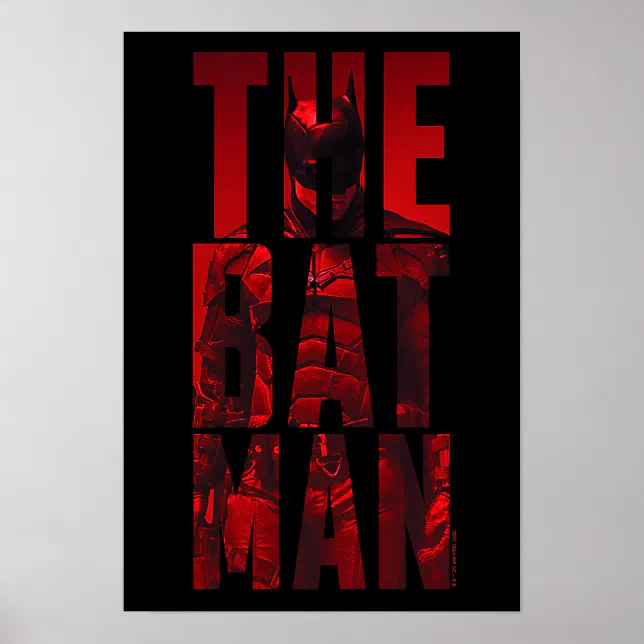 The Batman Typography Cutout Poster | Zazzle