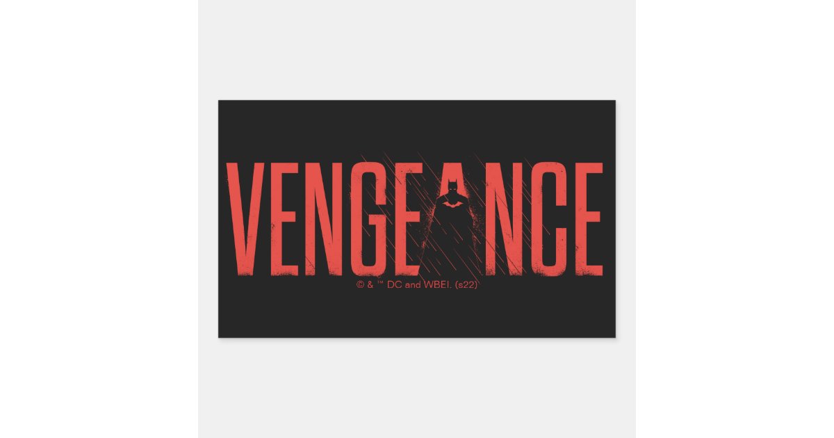 The Batman Vengeance Silhouette Rectangular Sticker | Zazzle