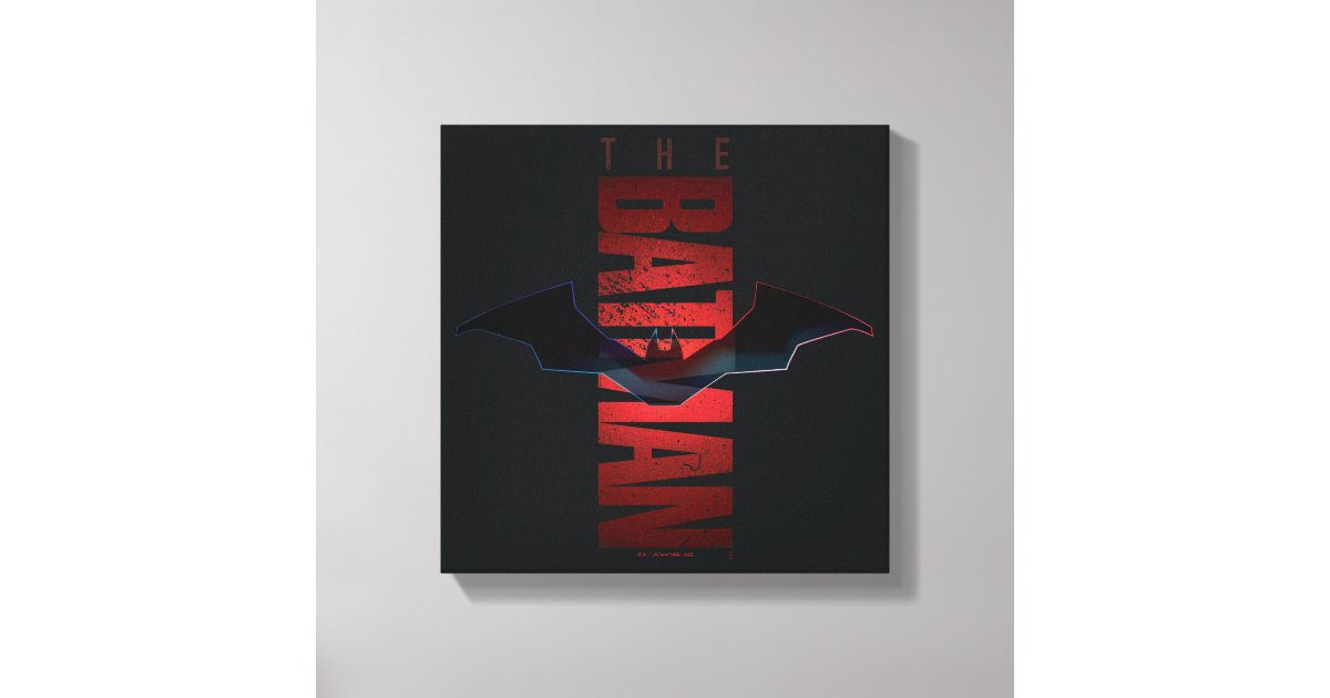 The Batman Vertical Logo Canvas Print | Zazzle