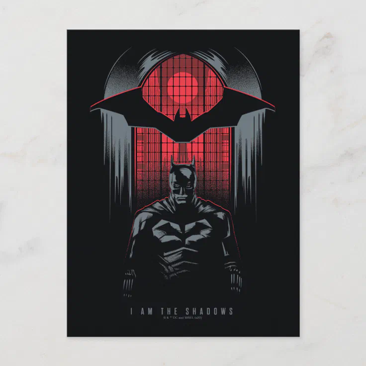 The Batman Window Pane Outline Postcard | Zazzle