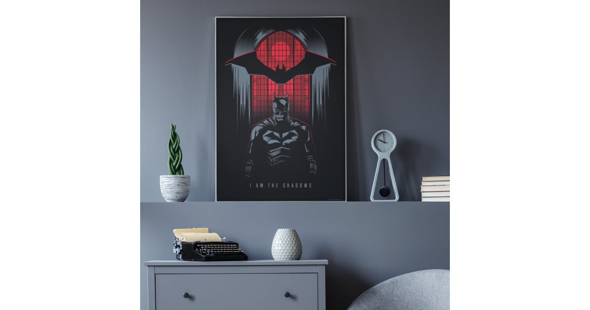 The Batman Window Pane Outline Poster | Zazzle