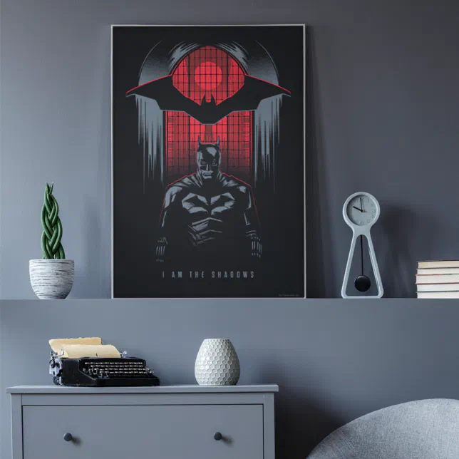 The Batman Window Pane Outline Poster | Zazzle