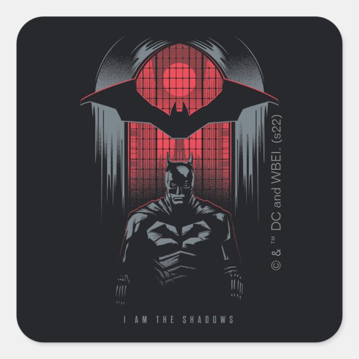 The Batman Window Pane Outline Square Sticker | Zazzle.com
